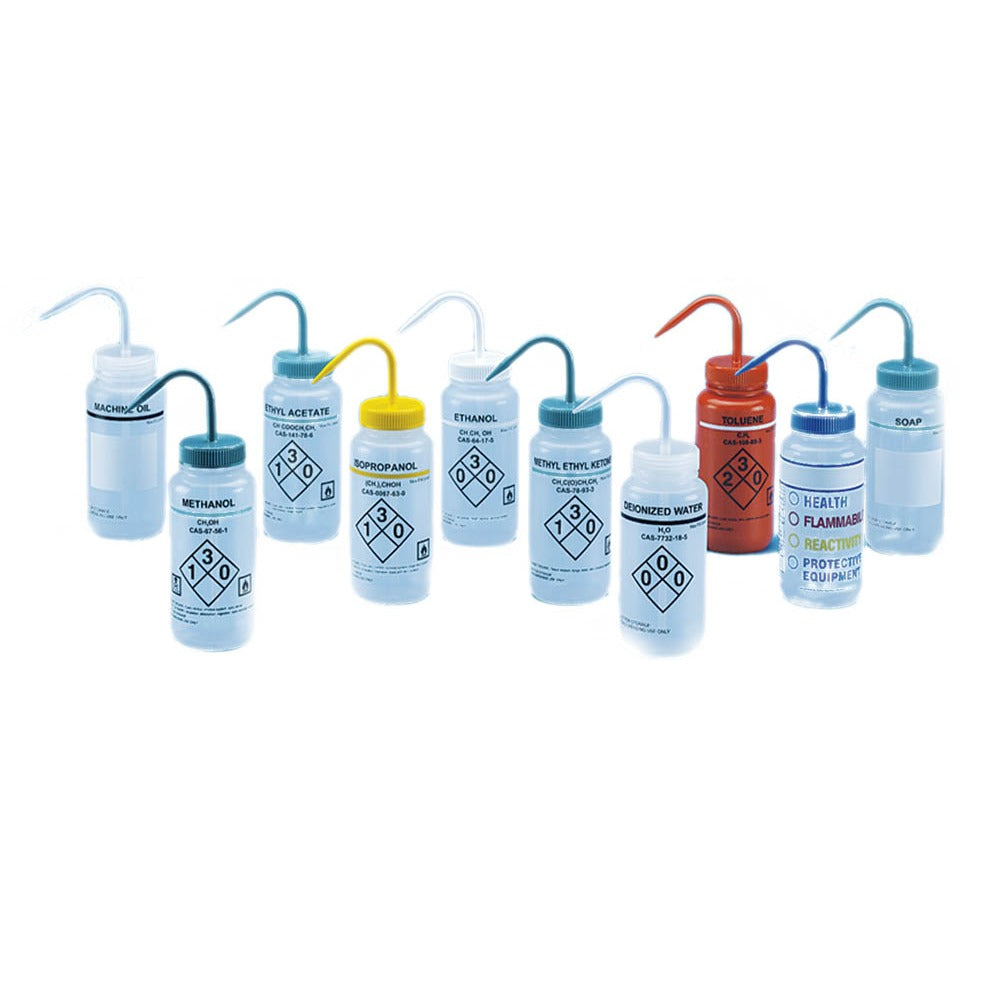 500mL Safety Labelled Wash Bottle Wide Mouth (Methanol) – FC-BIOS SDN BHD