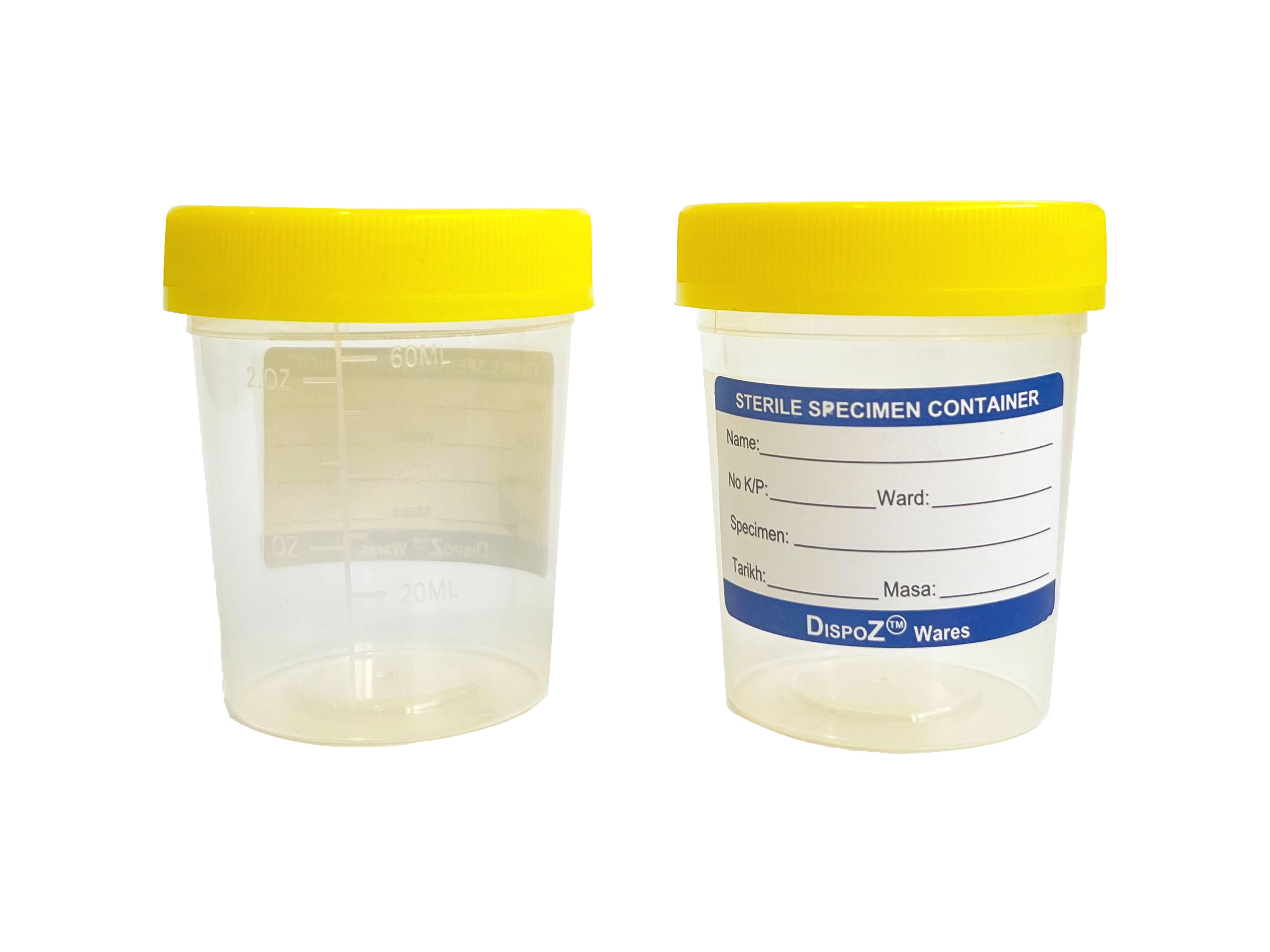 60mL Urine Container (with label) – FC-BIOS SDN BHD